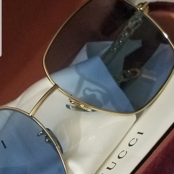 Gucci | Accessories | Gucci Chain 724 Gold Women Sunglasses | Poshmark